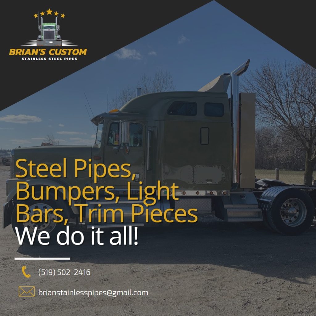 Our Products - Brian’s Custom Stainless Steel Pipes for Trucks